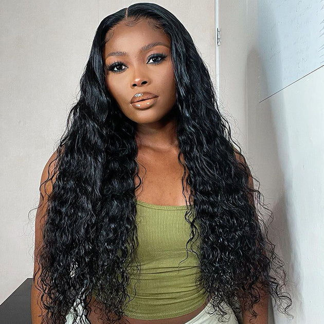 Water Wave Wig Human Hair Lace Frontal Wigs 12-32 inches For Sale ...