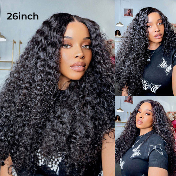 300% Density Bomb Curly HD Lace Front Wigs Pre bleached Glueless Ready ...
