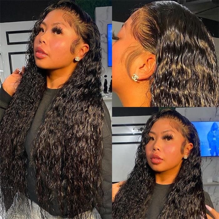 Water Wave Wig Human Hair Lace Frontal Wigs 12-32 inches For Sale ...
