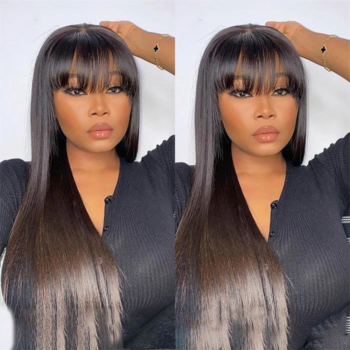 Glueless Non Lace Human Hair Wigs | Cheap No Glue Wigs For Black Women ...